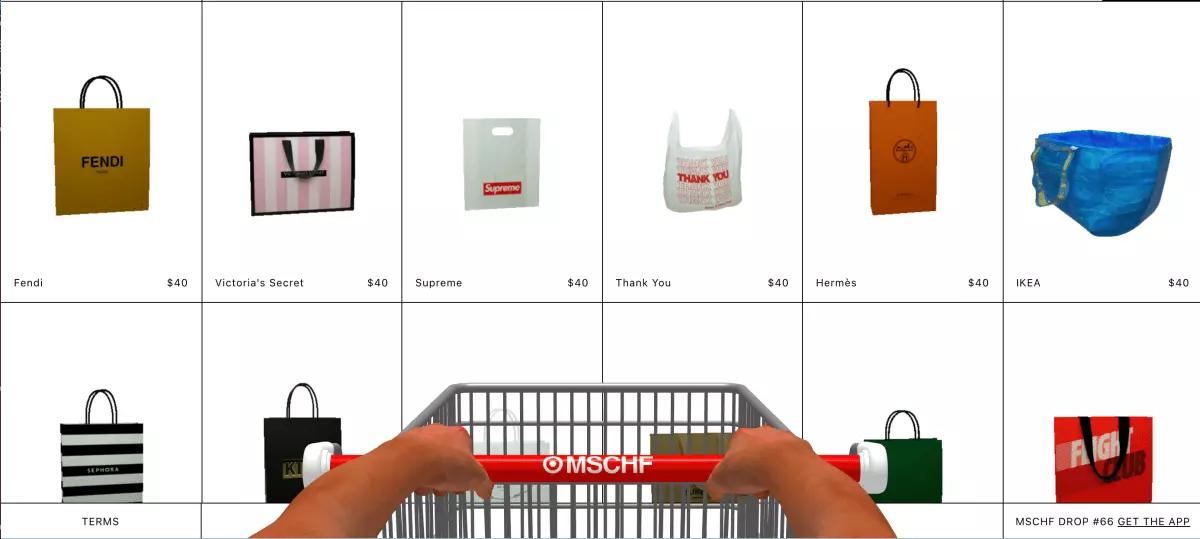 MSCHF מגלה את המגוחך של תרבות הצריכה על ידי מכירת שקיות קניות ממותגות