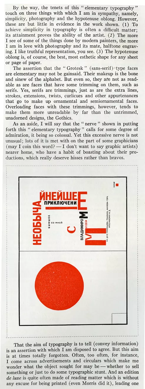 I-Inland Printer ikhiphe indatshana mayelana ne-New Typography.