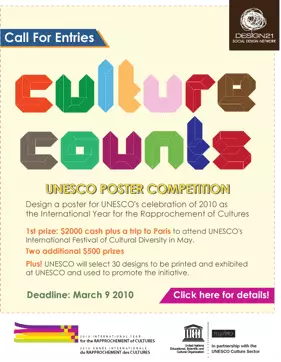 Culture Counts UNESCO-posterwedstrijd met ontwerp 21