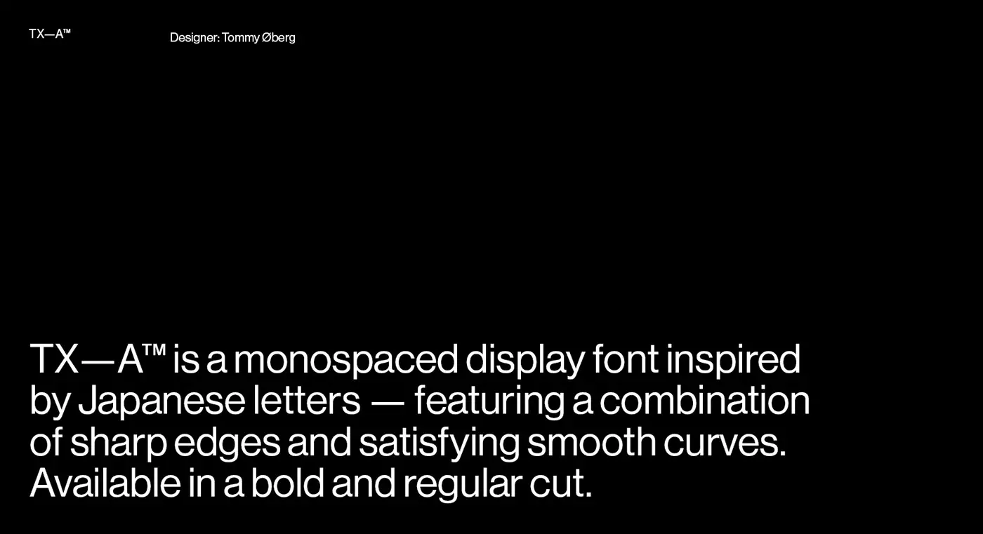 Typeface TX-A se inspiră din personajele Hiragana 1407_3