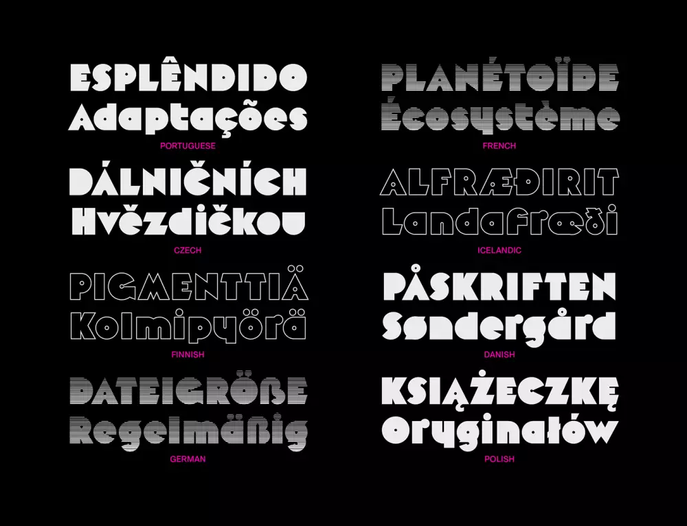 Mekon é unha tipografía dixitalizada ampliada a partir da tipografía de corpo negro de Peter Steiners 1411_21
