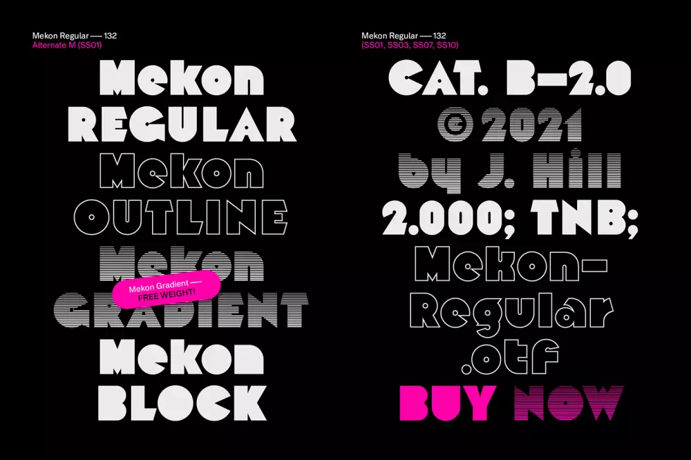 Mekon es un tipo de letra digitalizado ampliado del tipo de letra de cuerpo negro de Peter Steiners 1411_28