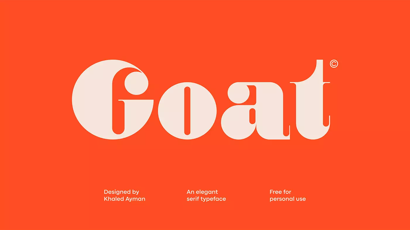 Goat is in fergese lettertype dat in touch fan karakter sil tafoegje oan jo ûntwerp