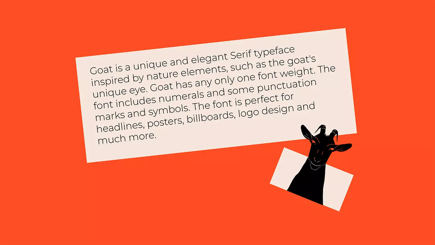 Goat 是一種免費字體，可為您的設計增添一絲特色 1430_6