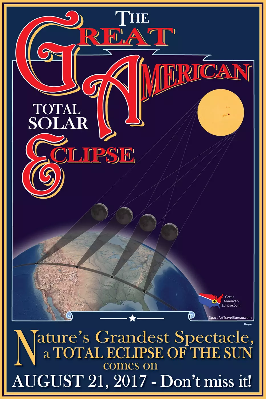 Historia-infunderade affischer för den totala solförmörkelsen 14972_8