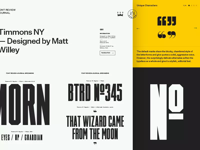 Font Review Journal, la plej nova projekto de Bethany Heck