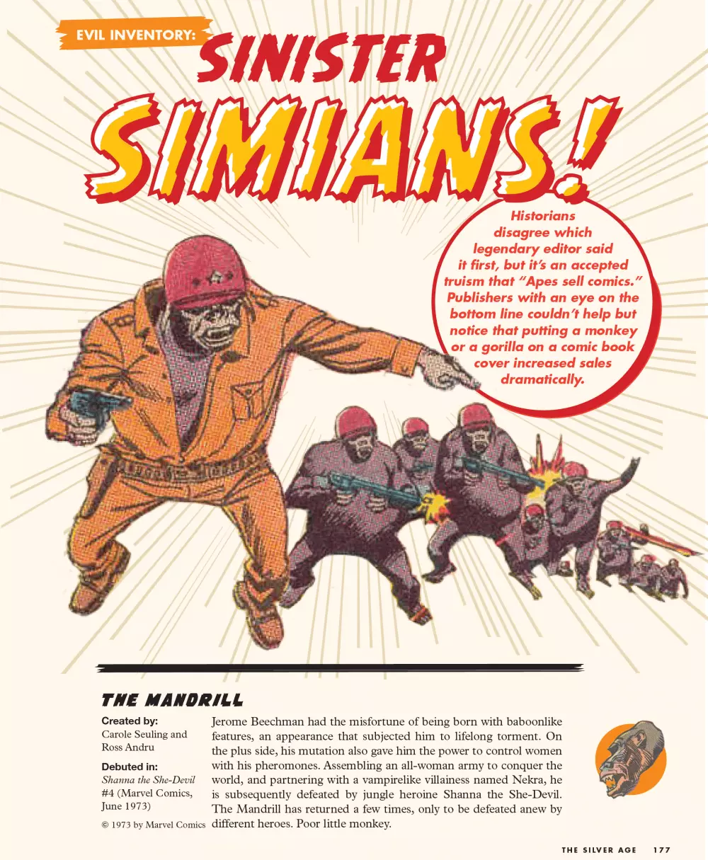 Komiksu vēsture draudīgie simians