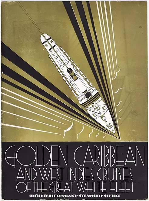 Brosjyre, Golden Caribbean og West Indies Cruises of the Great White Fleet