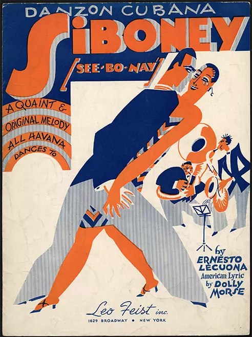 Sheet music cover, Danzon Cubana: Siboney (See-bo-nay)