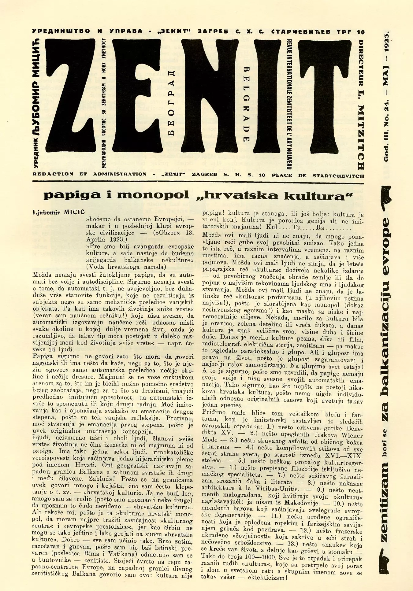 Zenit, Zenitism 157049_21