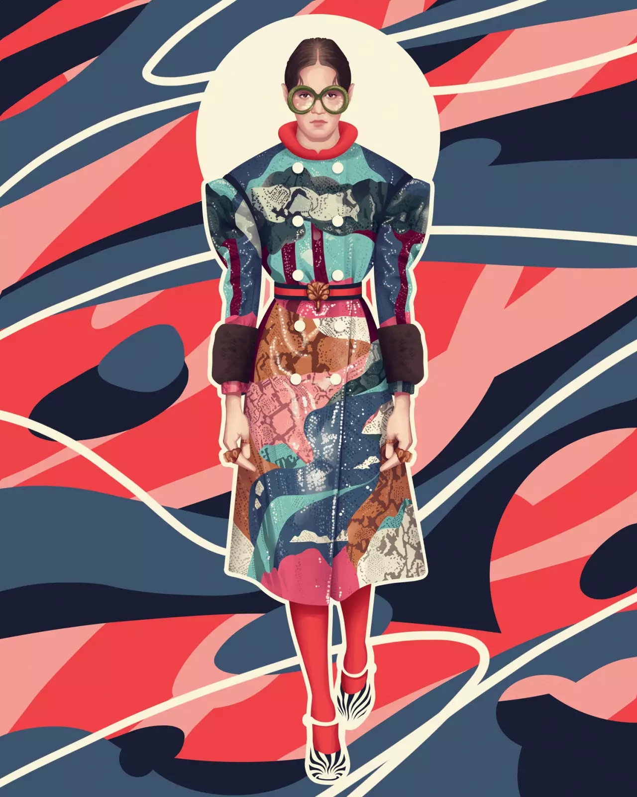 Mga ilustrasyon base sa Gucci's F/W16 Collection | personal nga mga ilustrasyon ni Jack Hughes