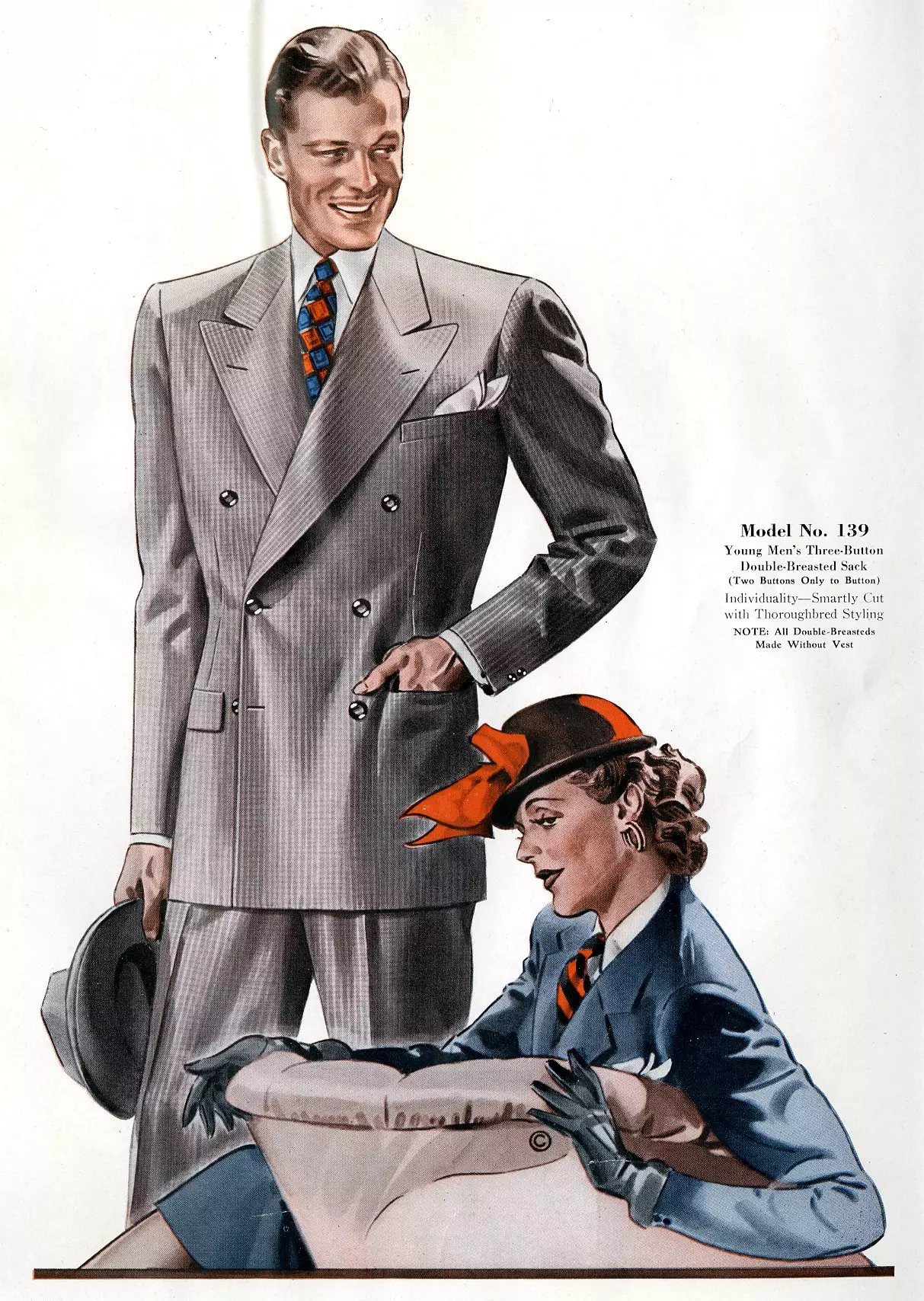 1940-njy ýyllaryň moda kostýumy