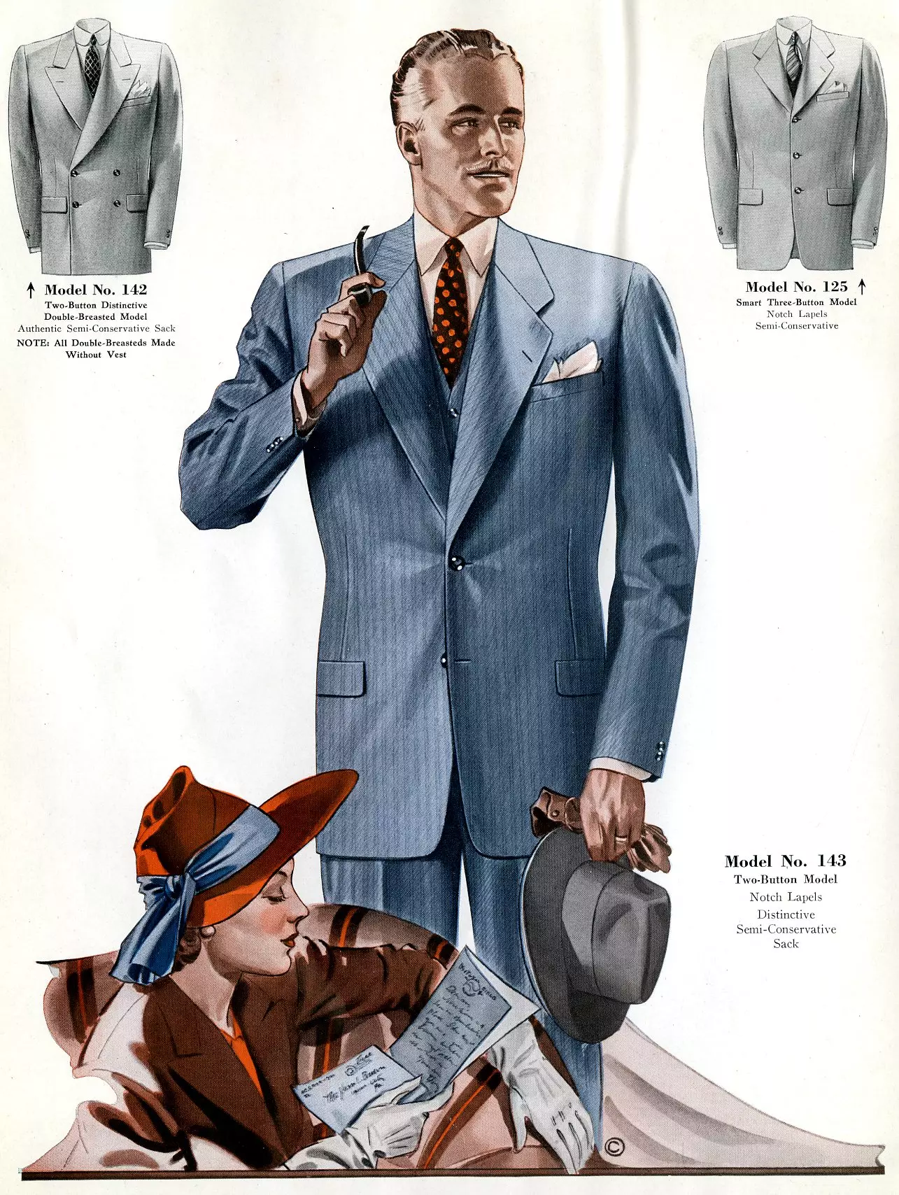 1940-luvun muotipuku miehille