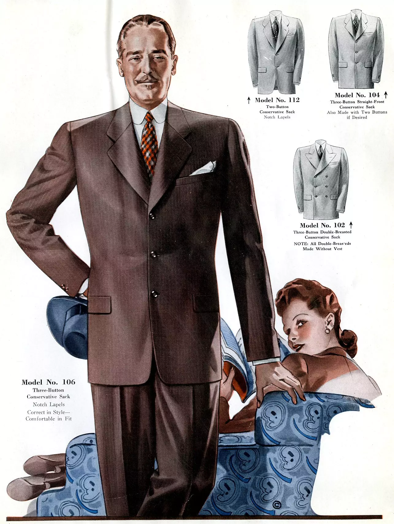Bộ vest nâu thời trang những năm 1940 cho nam giới