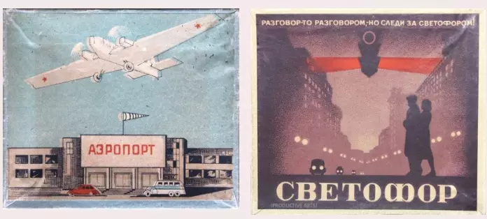 exemplos de visuais da era russa e soviética