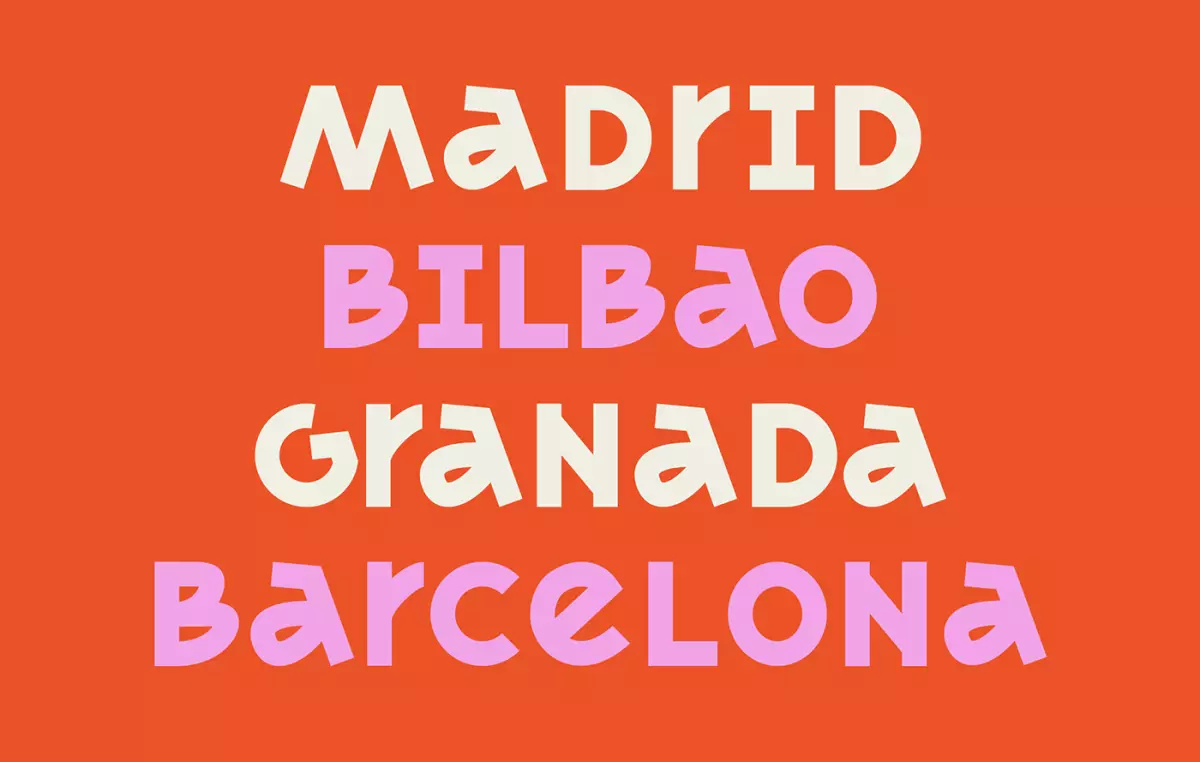 મંગળવાર ટાઈપ કરો: MADRID's Eclectic Letterforms