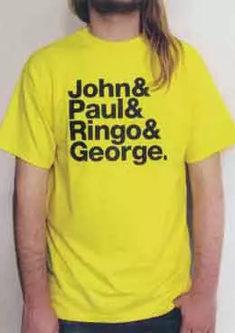 Experimental Jetset, “John & Paul & Ringo & George” (2001), T-krekls priekš 2K/Gingham, Japāna.