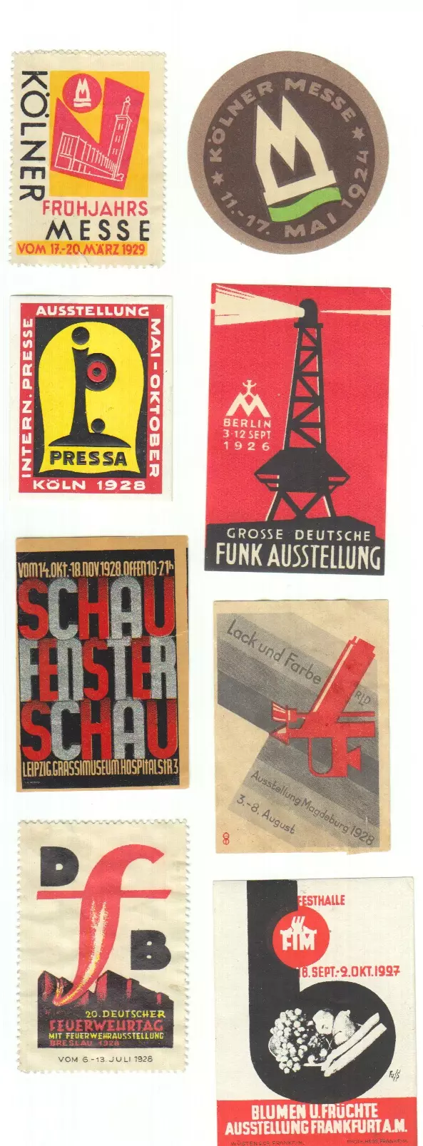 Francobolli poster della Germania moderna