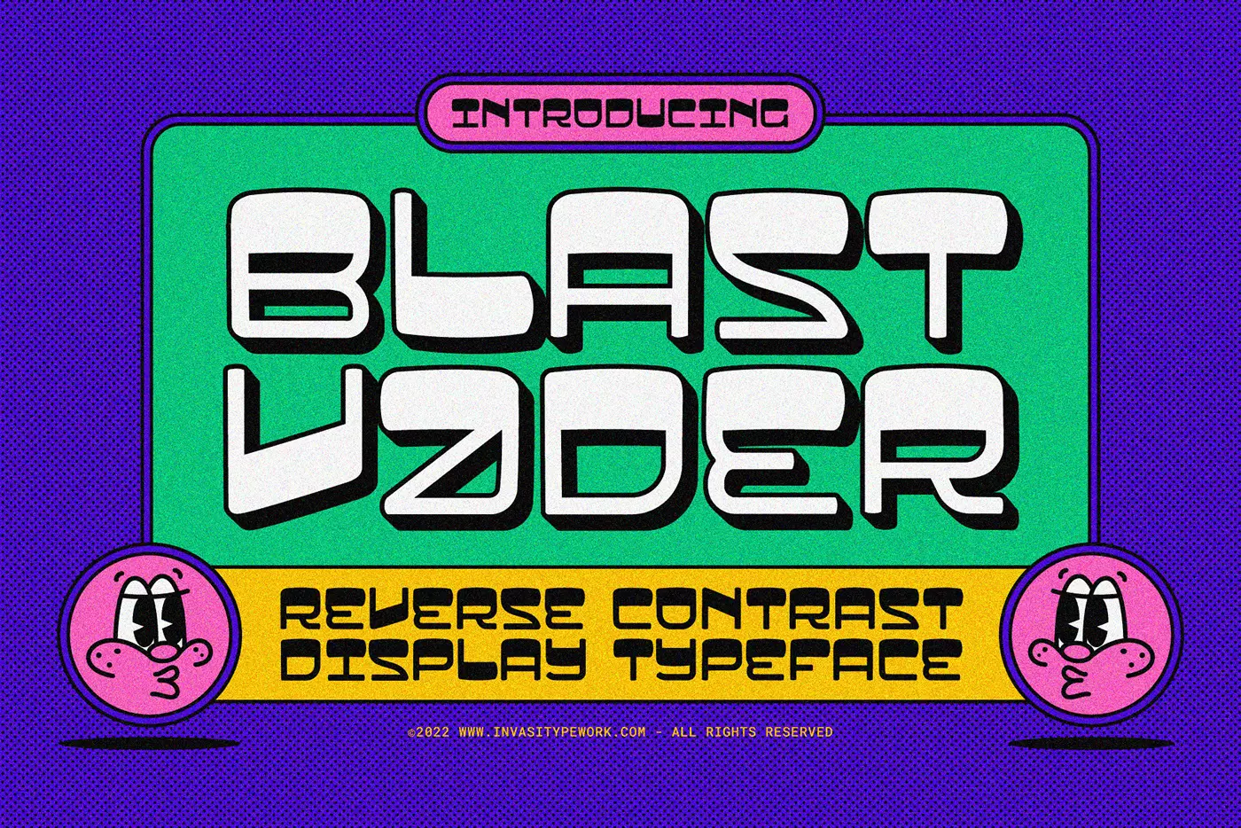 Ajoutez une touche de jeunesse du passé à votre conception avec la police de caractères Blastvader 199_2