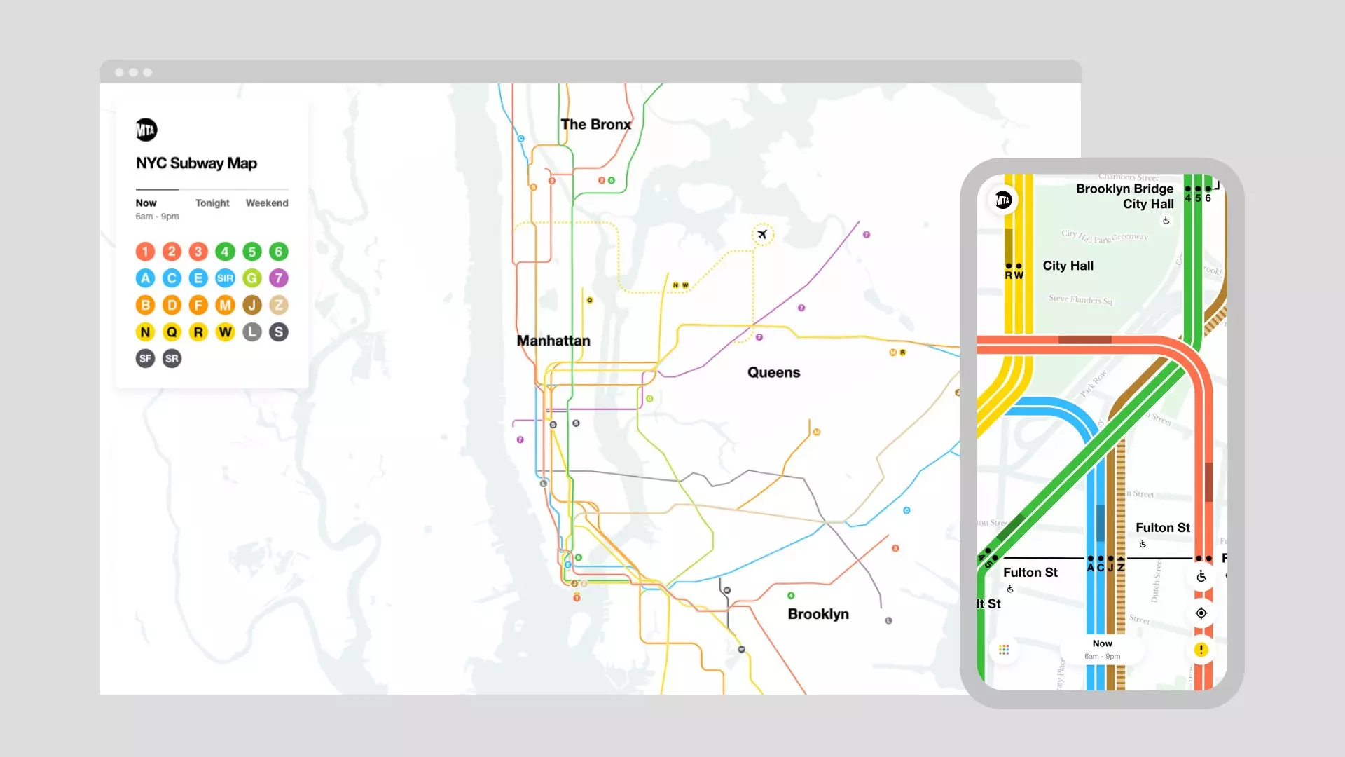 Ang MTA Map sa New York Nakakuha ug Bag-ong Tan-aw—ug Nag-Digital