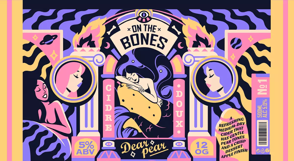 On the Bones Limited Edition Cider Packaging at Branding Dinisenyo Ni Gleb Nazarov