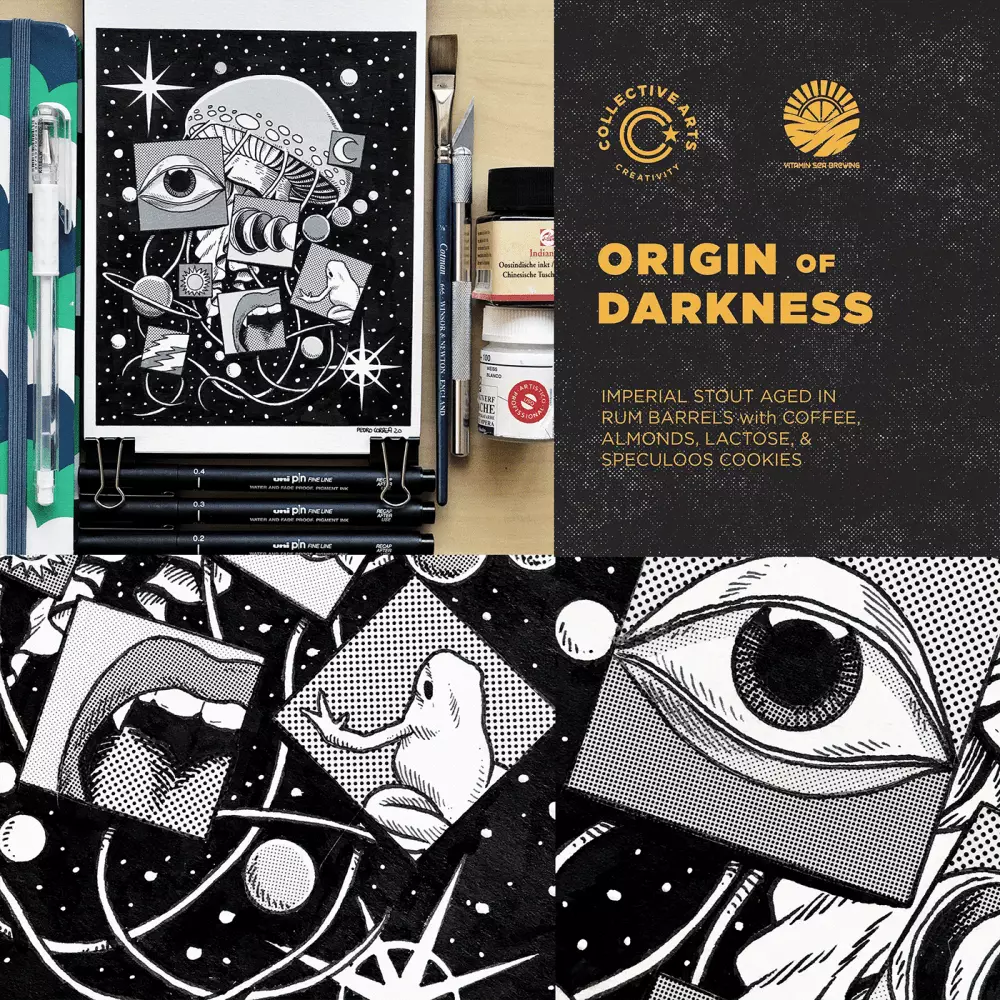 Origin Of Darkness de Collective Arts Brewing recibe un deseño doutro mundo de Pedro Correa 2244_10