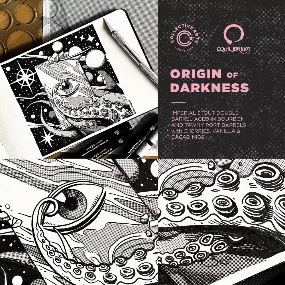 Origin Of Darkness de Collective Arts Brewing recibe un deseño doutro mundo de Pedro Correa 2244_4