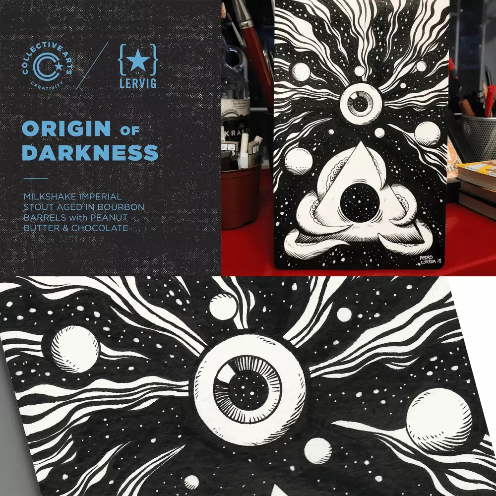 Collective Arts Brewing's Origin of Darkness کو Pedro Correa سے دوسری دنیاوی ڈیزائن ملتا ہے۔ 2244_6