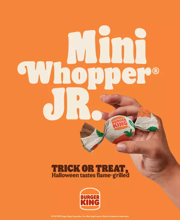 Ni Devintus Iri Trick-or-Treating ĉe Burger King: Ogilvy Turnas Mini Whopper Jr. En Bombonon 2246_3