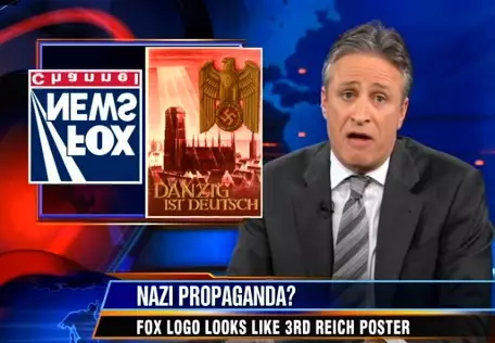 Fox warta logo parodi jon stewart