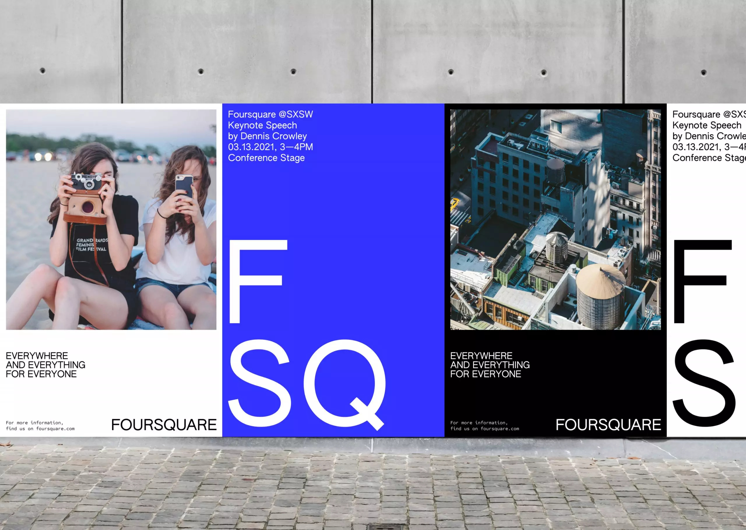 កំពុងពិនិត្យមើលលើម៉ាក Foursquare Rebrand