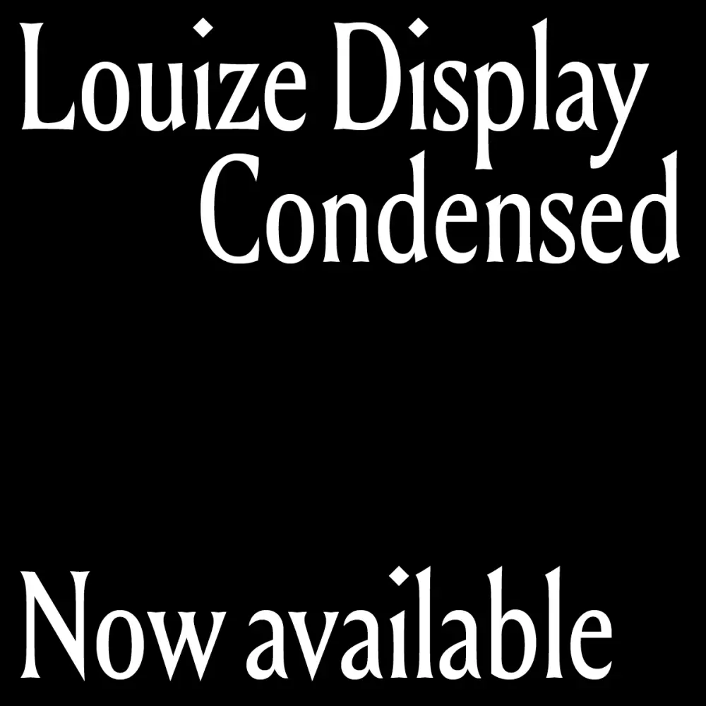 ගල් කැටයම් කිරීම මගින් ආනුභාව ලත් අකුරු: Louize Display condensed 27672_12