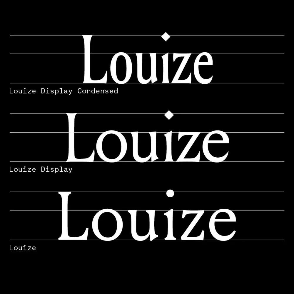 Ett teckensnitt inspirerat av stenetsning: Louize Display Condensed 27672_9