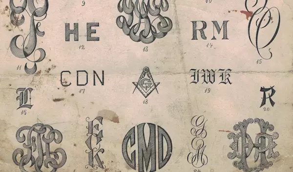 Die moderne monogram: 'n historiese opname van syfers, punte en monogramme