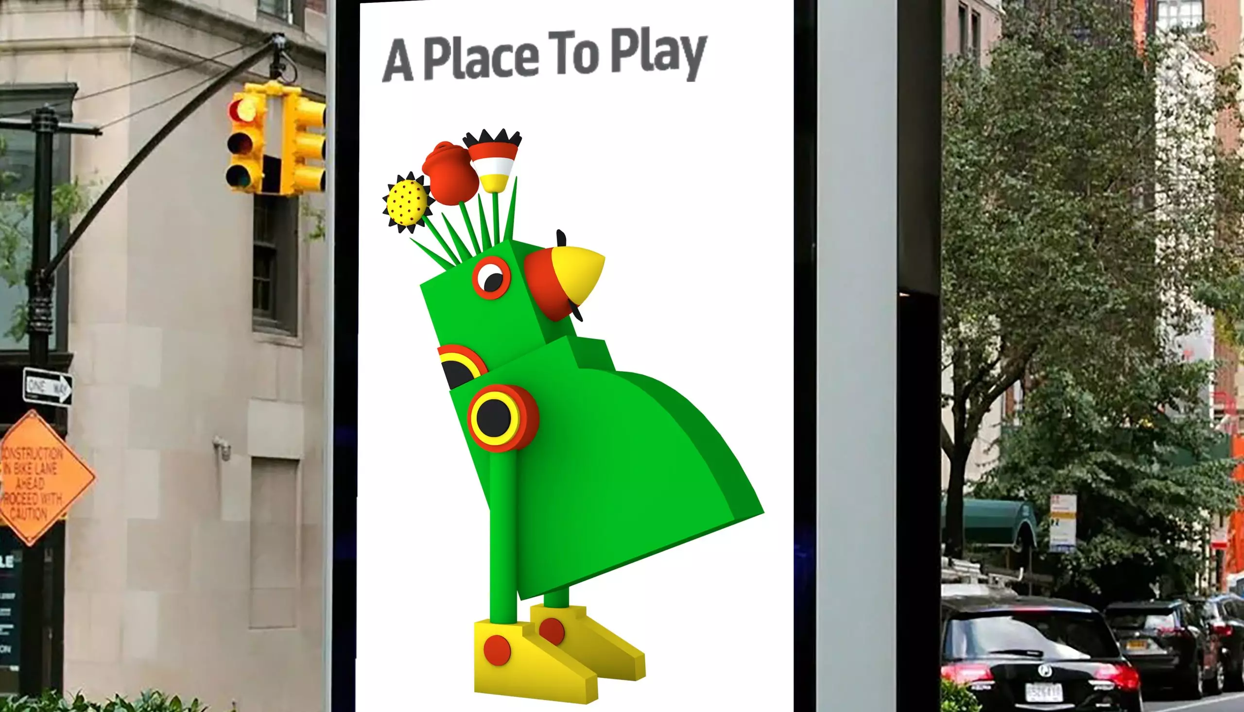 The Daily Heller: It's a Bird, It's a Robot, It's the Brooklyn Children's Museum's Green Chicken