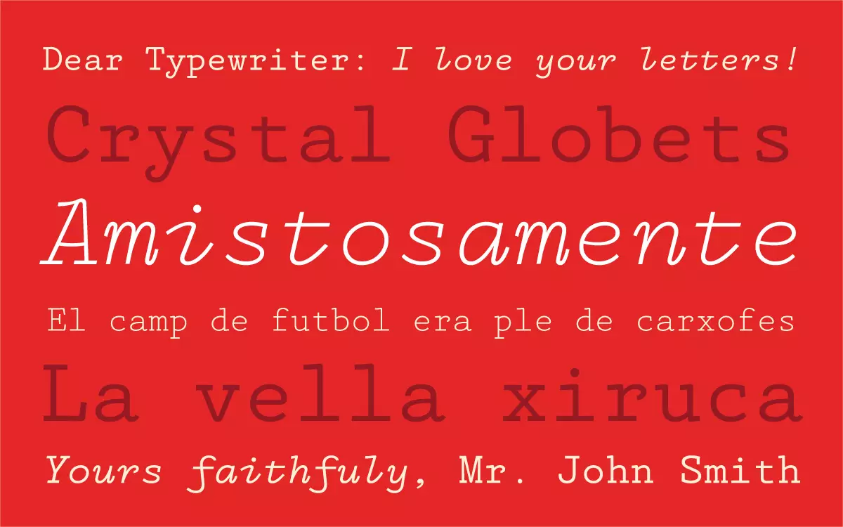 Thayipha uLwesibili: I-Patufet, i-Monospaced Typewriter Typeface 3054_10