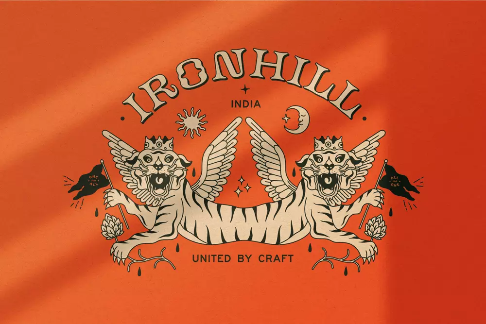 A identidade de Ironhill Microbrewery presenta un mundo cheo de felinos e bestas míticos 31368_8