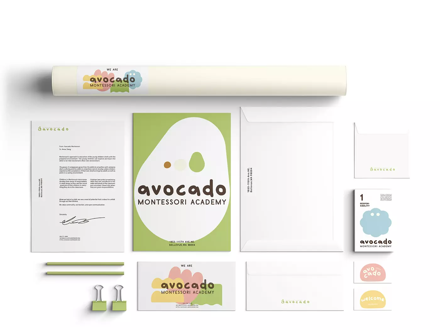 Mîhenga Xwezayî ya Avocado Montessori Bi Branding By Brainchild Creative ve dibiriqe 32243_13