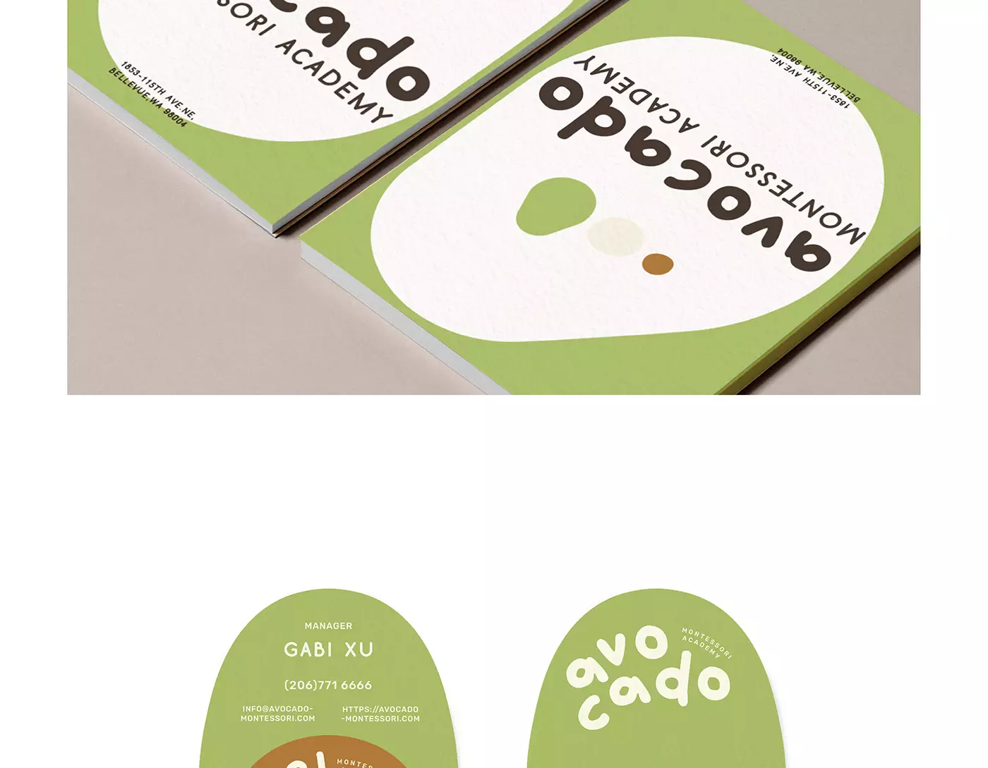 Den natierleche Kader vum Avocado Montessori blénkt duerch Branding vum Brainchild Creative 32243_4