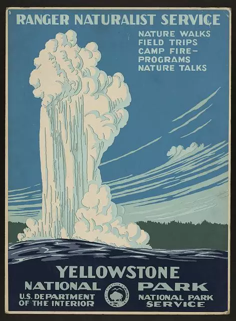 Yellowstone National Park, Ranger Naturalist Service | gemaakt door de Works Project Administration, 1938