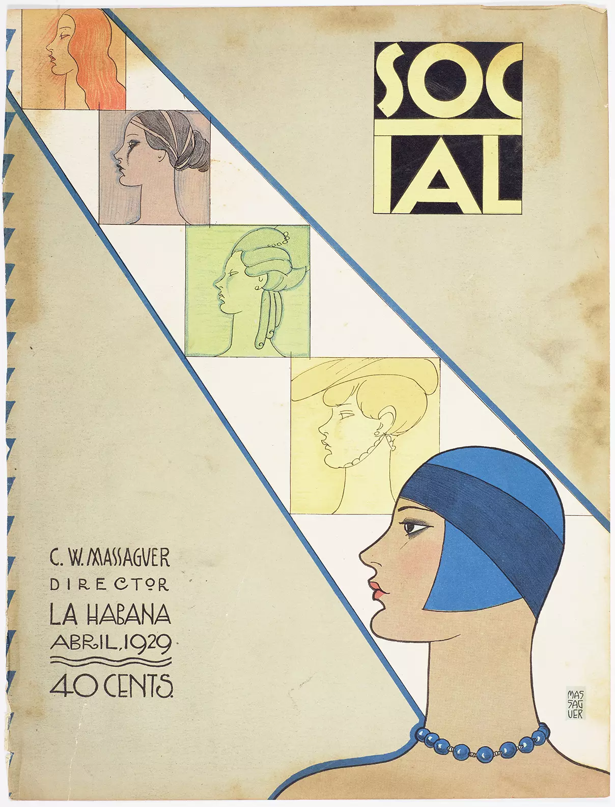 Portada da revista Social, abril de 1929