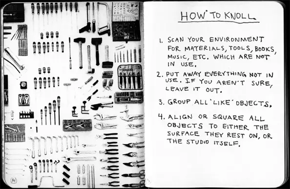 Var alltid "Knolling" - Mitt nya favoritord, inspirerat av Tom Sachs