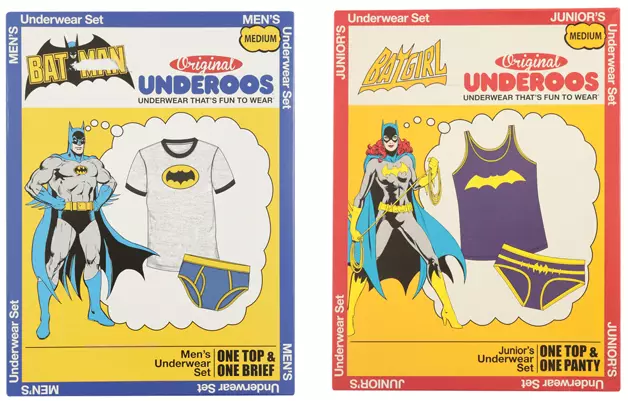 underoos-bats; ការរចនាបែប retro