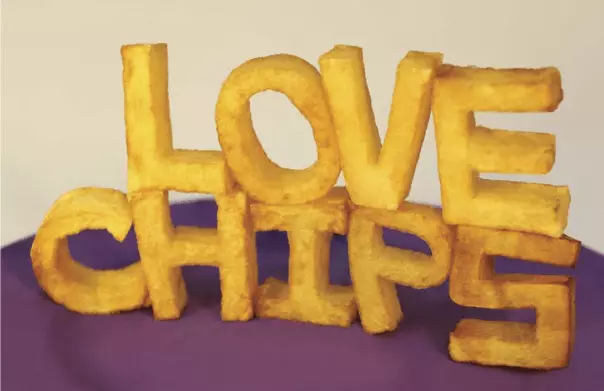 Love Chips Letter Design