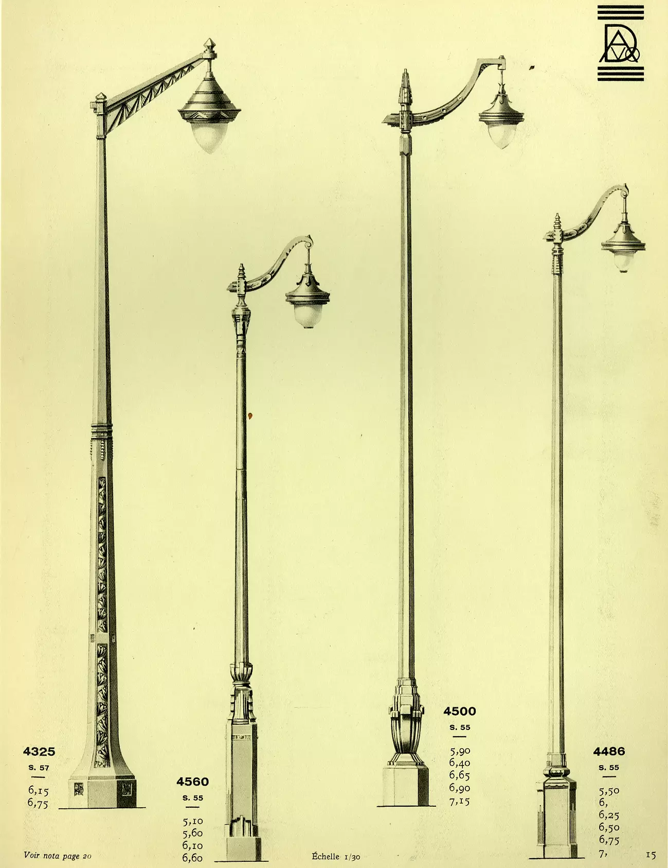 lámpaoszlopok katalógusa