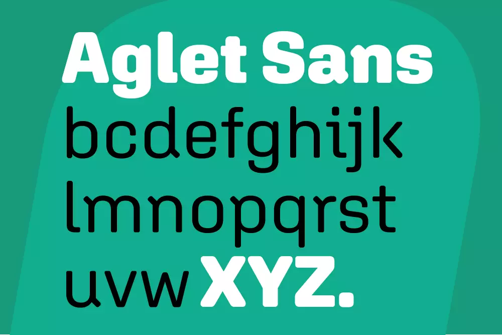 Aglet Sans, Jesse Ragan'dan yeni bir yazı tipidir.
