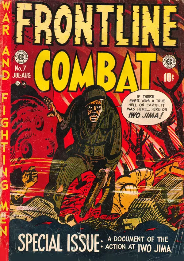 Frontline Combat #7, 1952. Harvey Kurtzman: potloden en inkten.