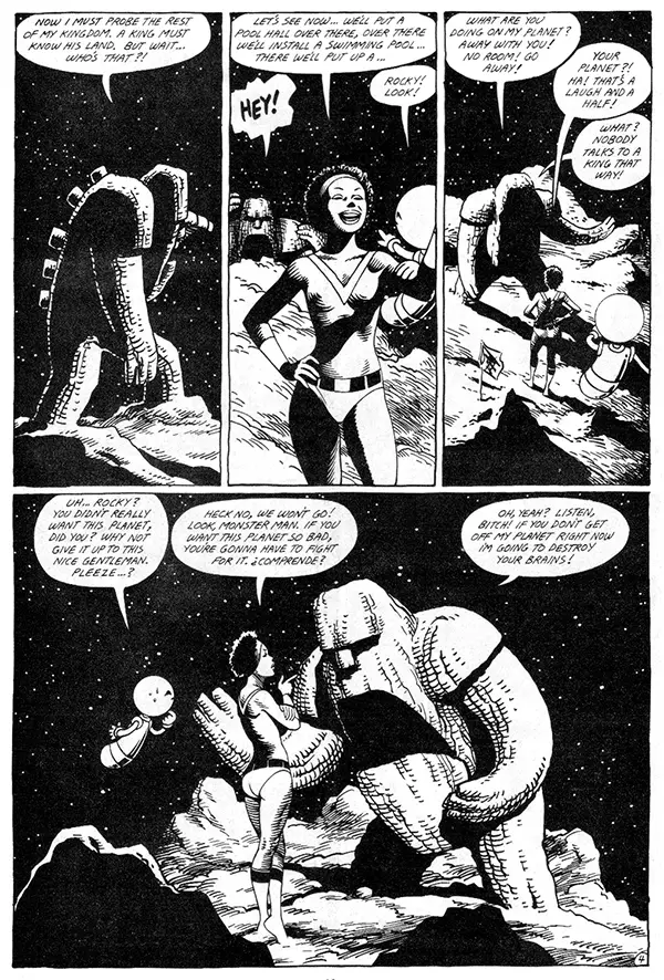 Ịhụnanya na rọketi #4, 1983. Jaime Hernandez.