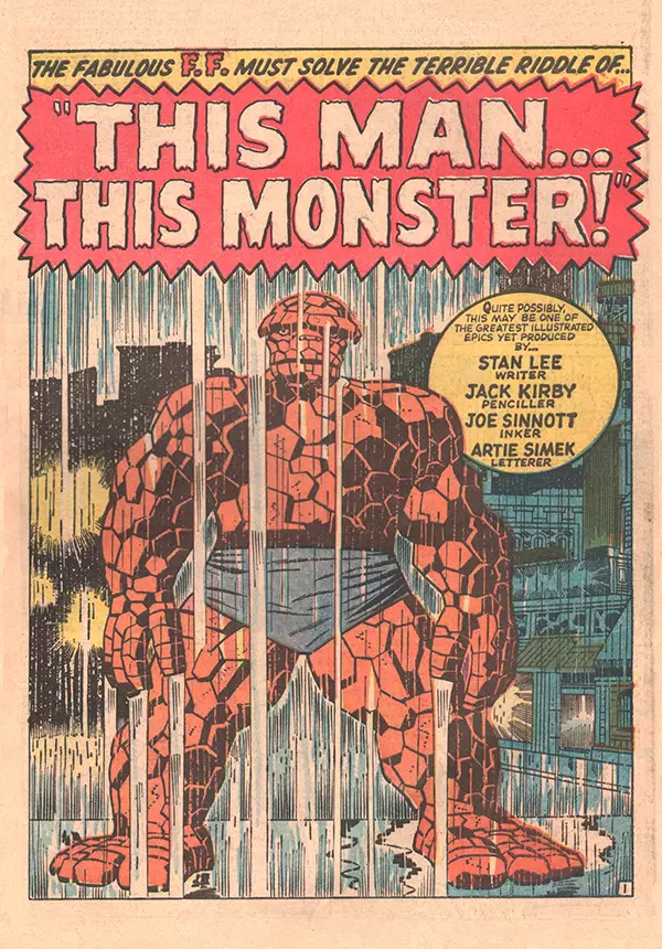 Fantastic Four #51, 1966. Jack Kirby: lyijykynät, Artie Simek: musteet.