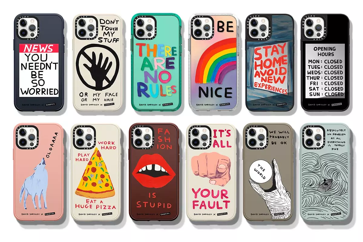 Casetify an David Shrigley kollaboréieren Fir eng Whimsical Telefon Case Collection